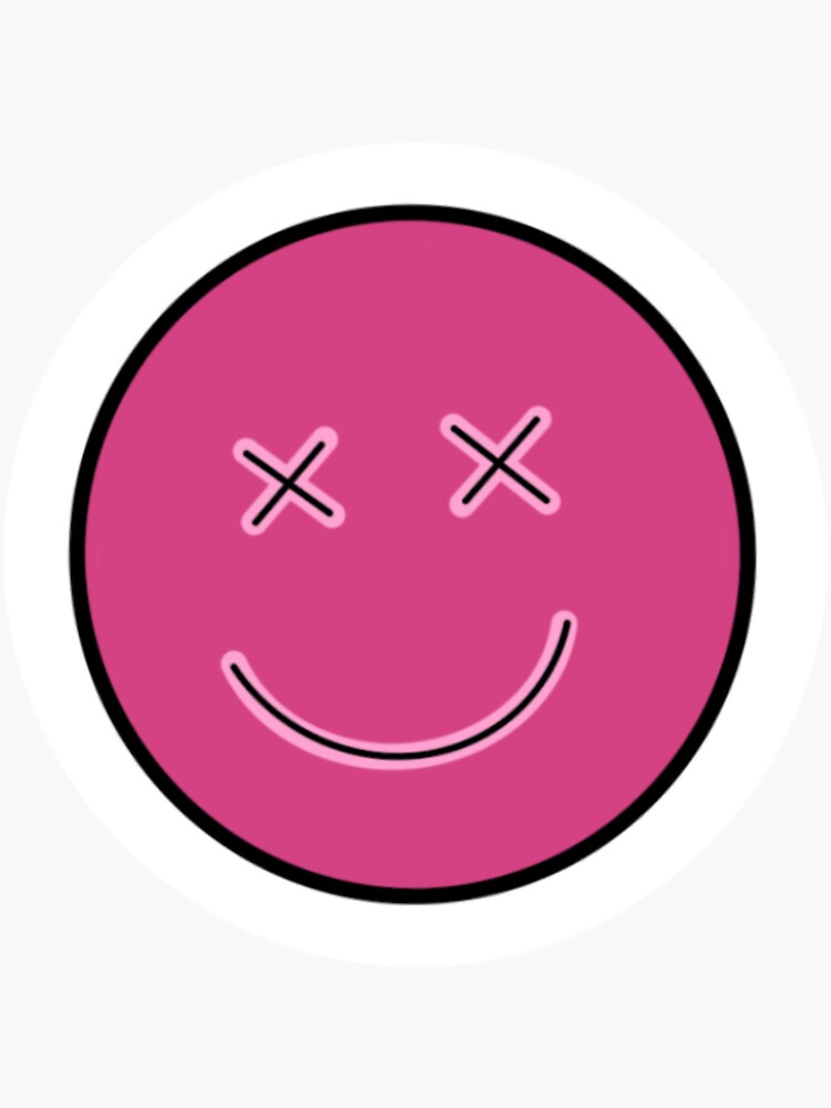 "preppy smiley face" Sticker for Sale by ellanora200 | Redbubble