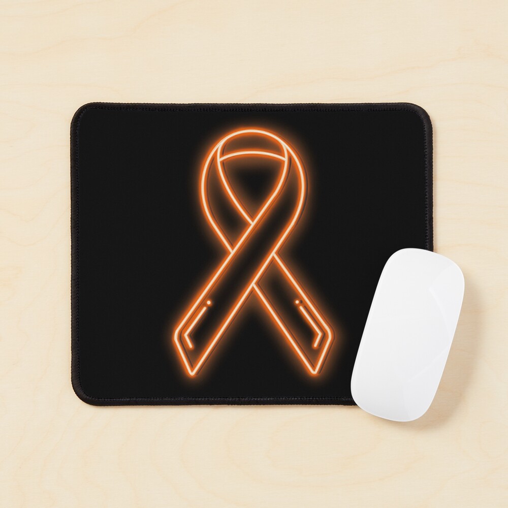 "Orange Neon Awareness Ribbon" Poster for Sale by Elle Hazlett | Redbubble