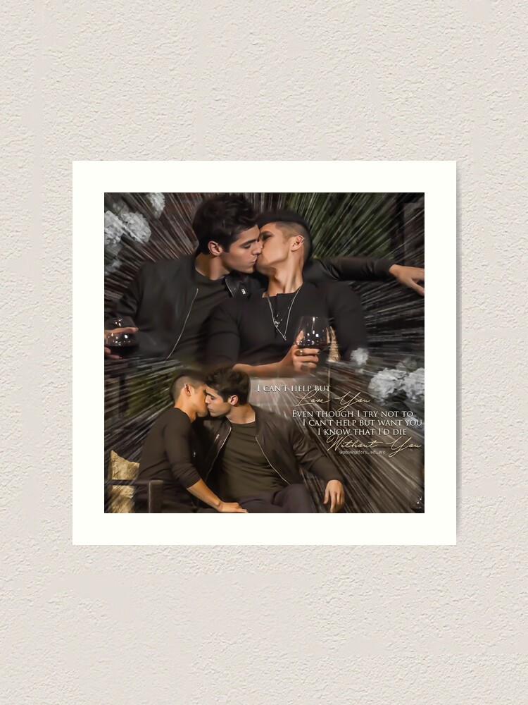 "Malec kiss" Art Print for Sale by shadowxlife | Redbubble