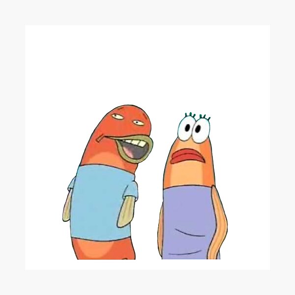 Lámina fotográfica «Dos peces chismosos meme de bob esponja» de ...