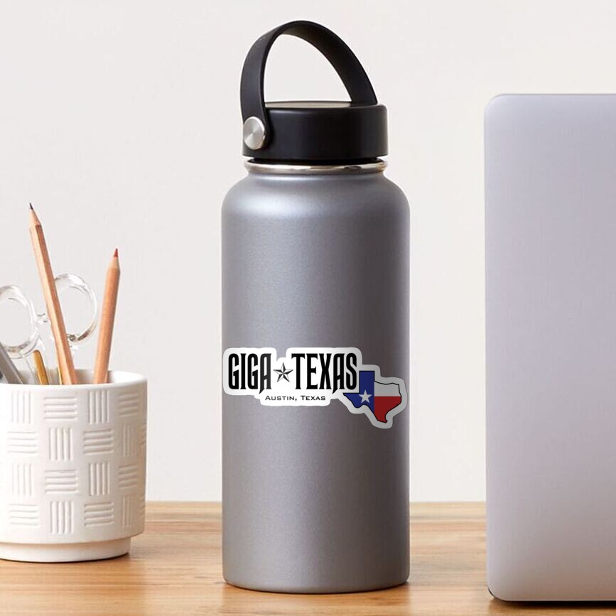"Giga Texas" Sticker by 1HappyGuyDesign | Redbubble