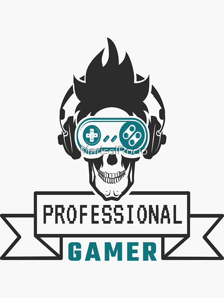 "Video Game: professional gamer" Sticker by MarisolRocio | Redbubble