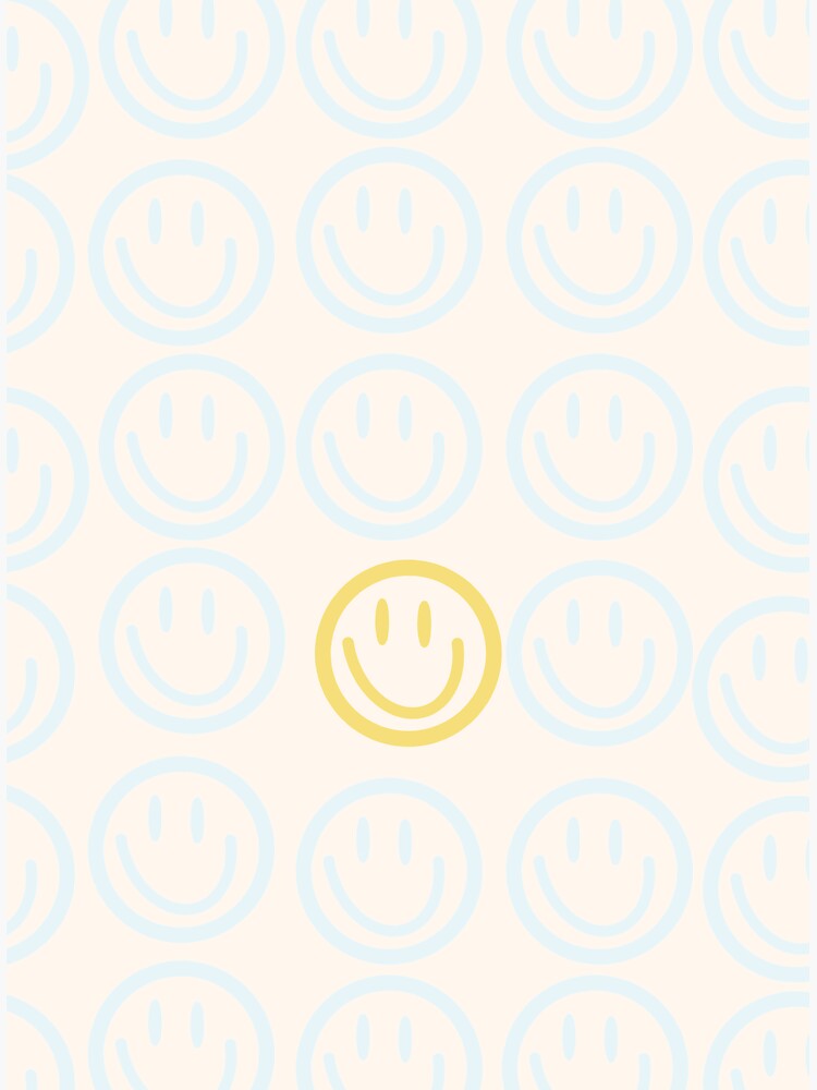 "Preppy Smiley Face - Blue and Yellow" Sticker by brookemiller801 ...