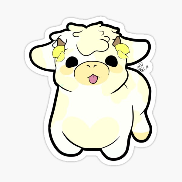 "Lemon Cow 10" Sticker by PotatoFluff | Redbubble