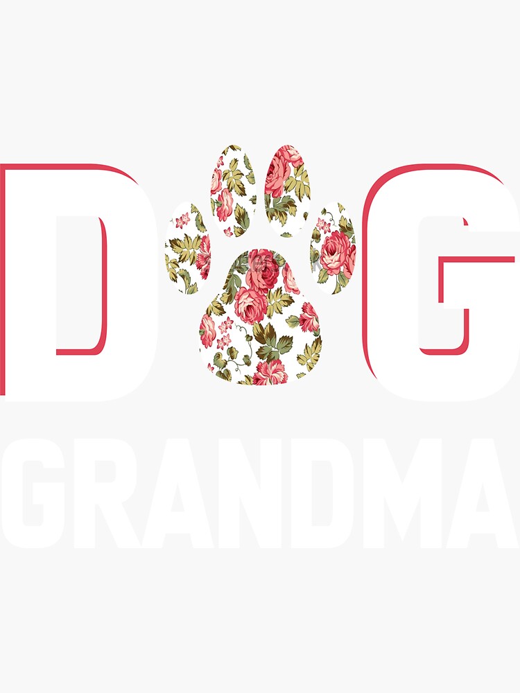 "Dog-Grandma" Sticker by OFFICIALBULLDOG | Redbubble