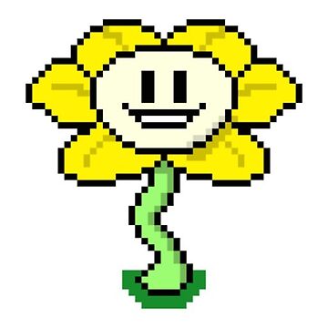 "Flowey" Sticker by Poulpimoune | Redbubble