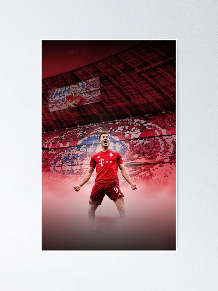"Illustration Robert Lewandowski Wallpaper" Poster for Sale by ...