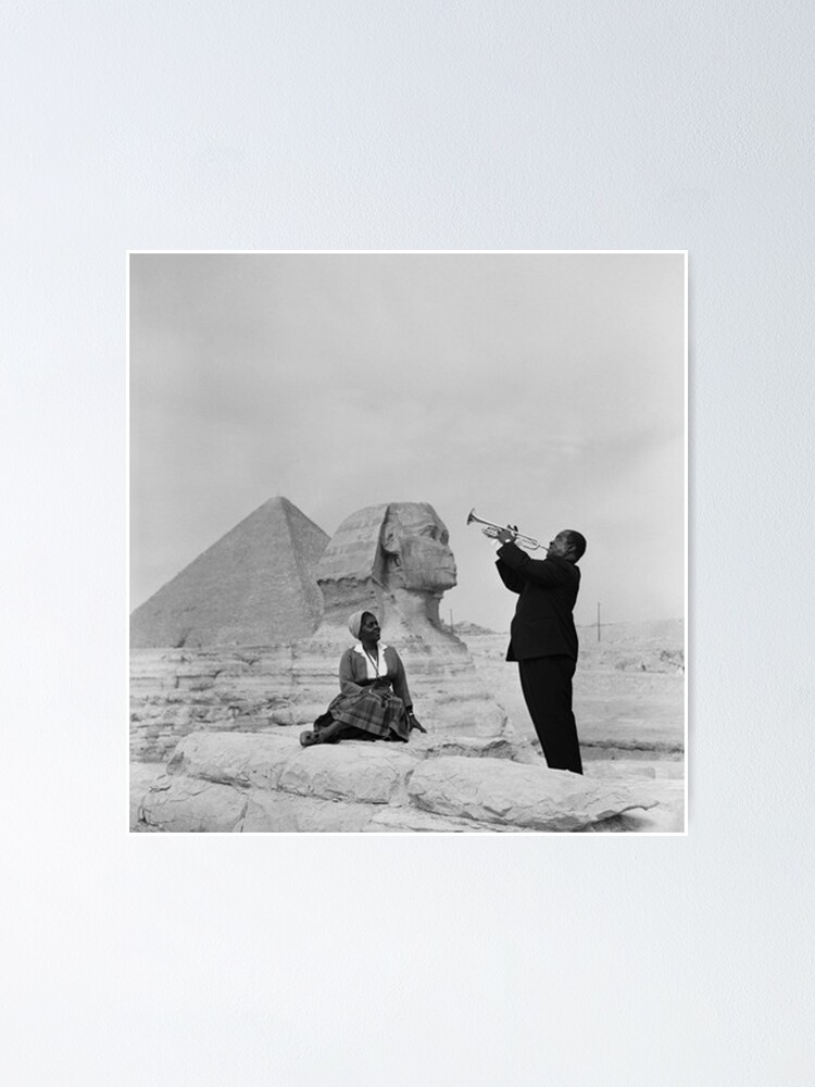 Póster «Louis Armstrong en el Spinx y las Pirámides de Egipto» de ...