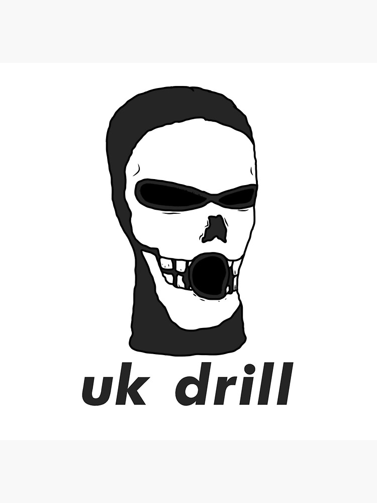 "UK DRILL MASK " Poster for Sale by Broke69 | Redbubble