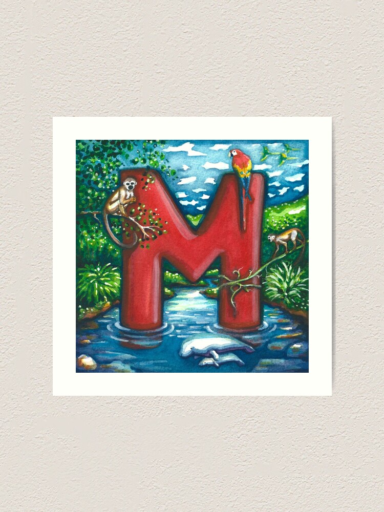 "Alphabet Letter M" Art Print by artfulu | Redbubble