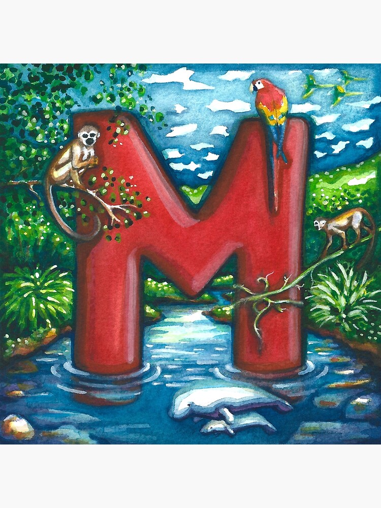 "Alphabet Letter M" Art Print by artfulu | Redbubble