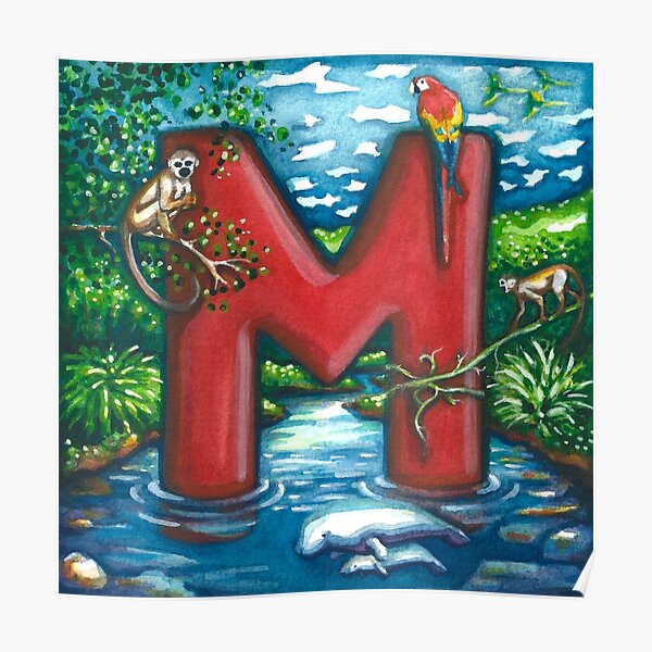 "Alphabet Letter M" Poster by artfulu | Redbubble