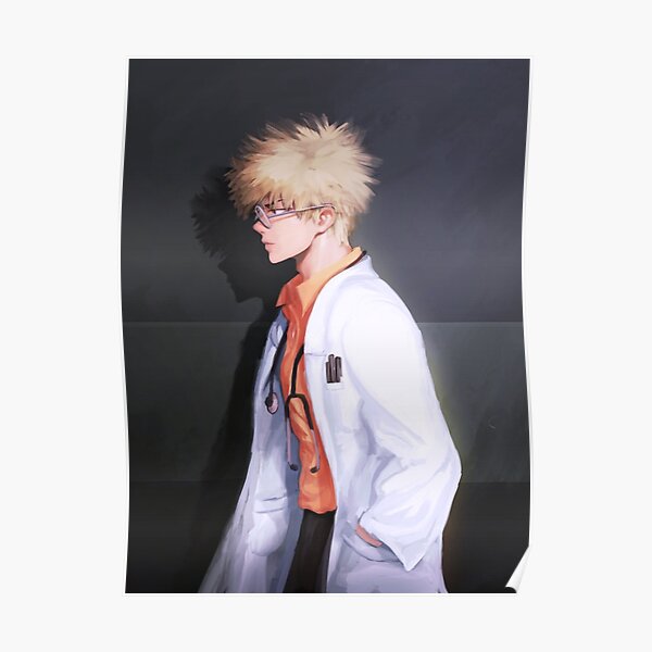"My Hero Academia MHA Anime Bakugo Katsuki Mr. Doctor Man Art Print ...