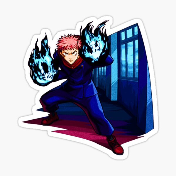 "ITADORI YUJI" Sticker for Sale by JUNACROWFORDER | Redbubble