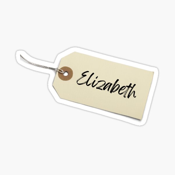 "Elizabeth - tagged" Sticker by jafio | Redbubble