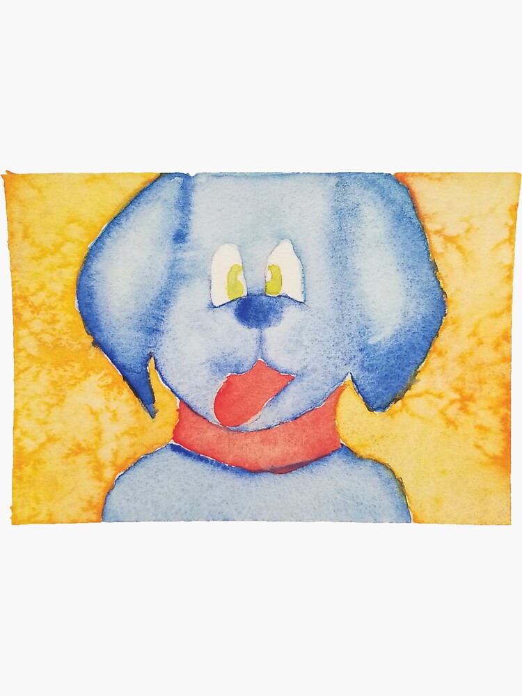 "Goofy Blue Dog" Sticker for Sale by Annas-art98 | Redbubble
