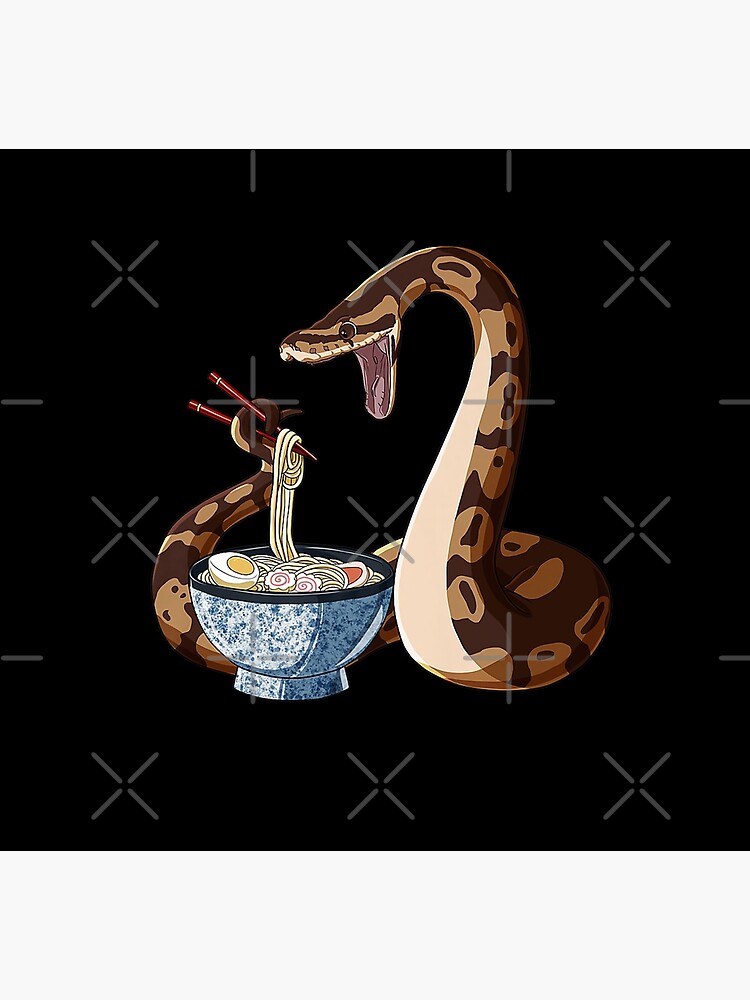 "Funny Japanese Kawaii Ramen Snake Ball Python T-Shirt" Poster for Sale ...