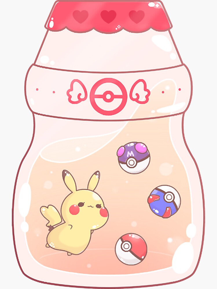 Pegatina «Cute Yakult Yogurt Drink + Ratón Eléctrico» de eyanahue | Redbubble