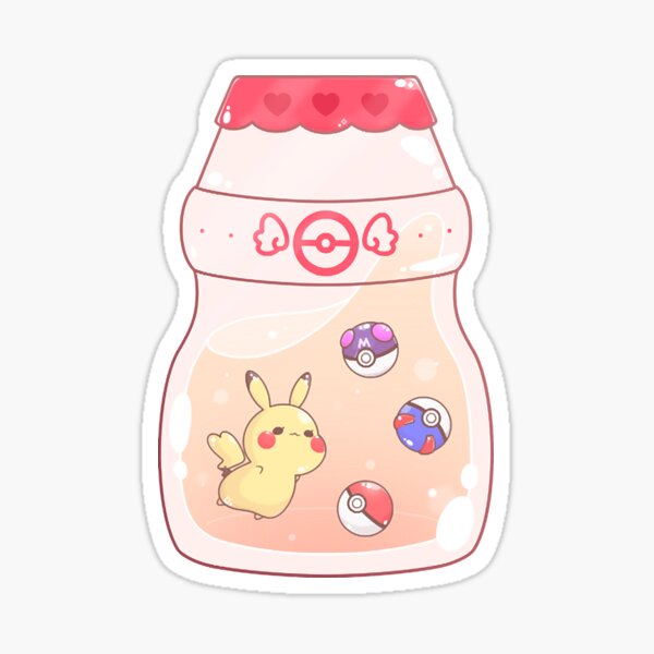 Pegatina «Cute Yakult Yogurt Drink + Ratón Eléctrico» de eyanahue | Redbubble