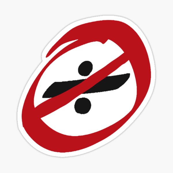 "NOT DIVIDED BY - Indivisible - Symbol" Sticker by Indivisible | Redbubble
