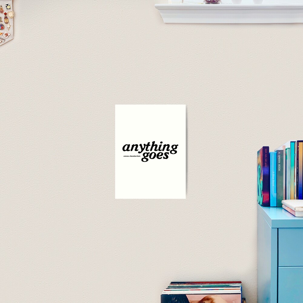 "Anything Goes Emma Chamberlain Merch Anything Goes Logo" Art Print by ...
