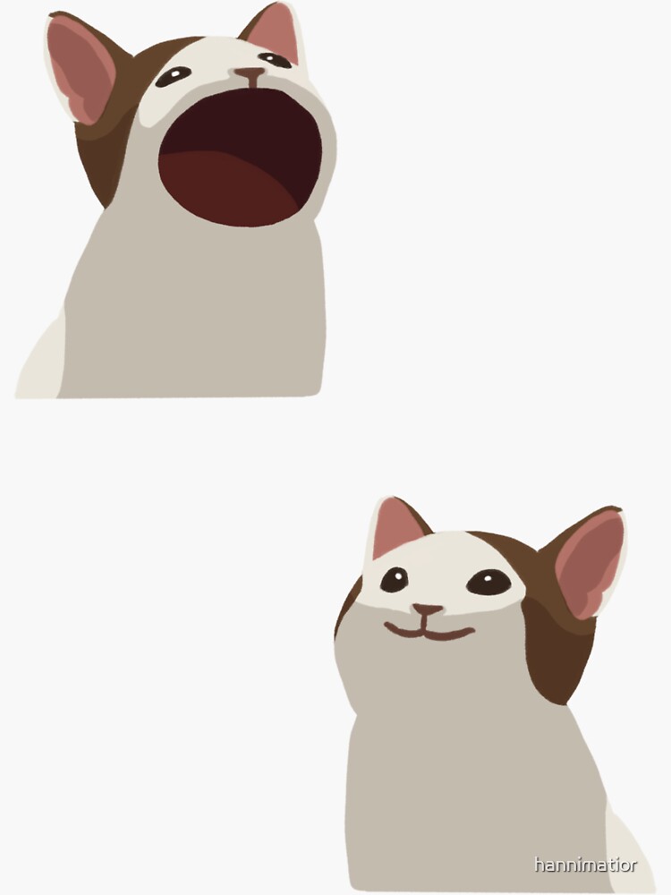 "pop cats :3 :O" Sticker by hannimatior | Redbubble