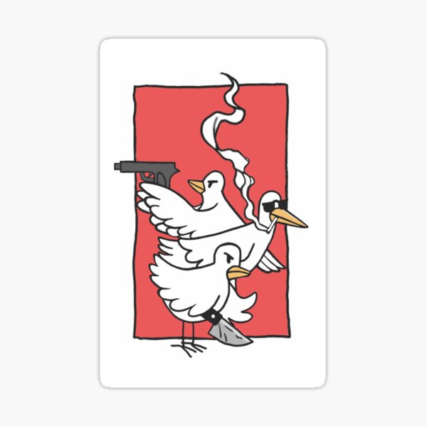 "Gangster Duck" Sticker by NamamiTamaha | Redbubble