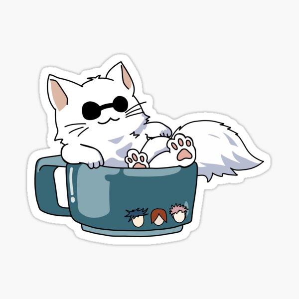 Pegatina «Gato de la Copa Gojo - Jujutsu Kaisen» de ThePlum-Palette ...