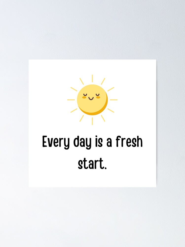 "Fresh Start Classroom Decor Inspirational Quote for Teachers and ...