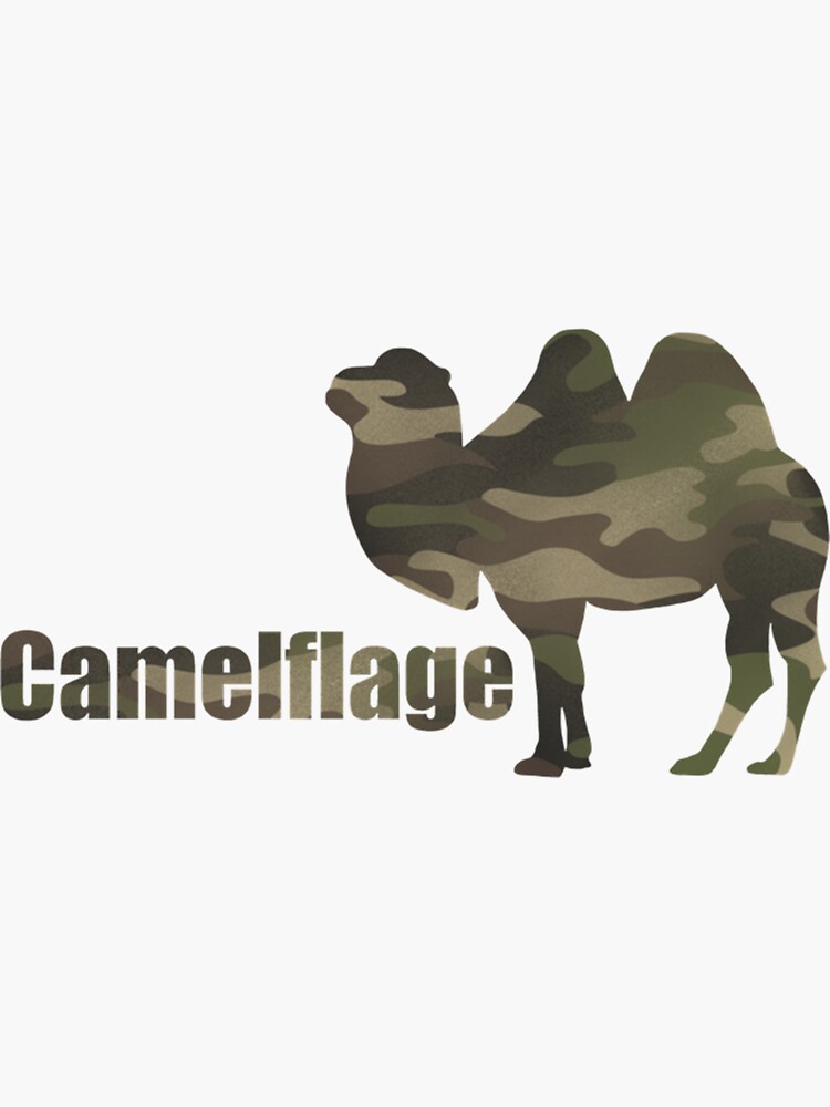 "Camelflage " Sticker by Flagcastle | Redbubble