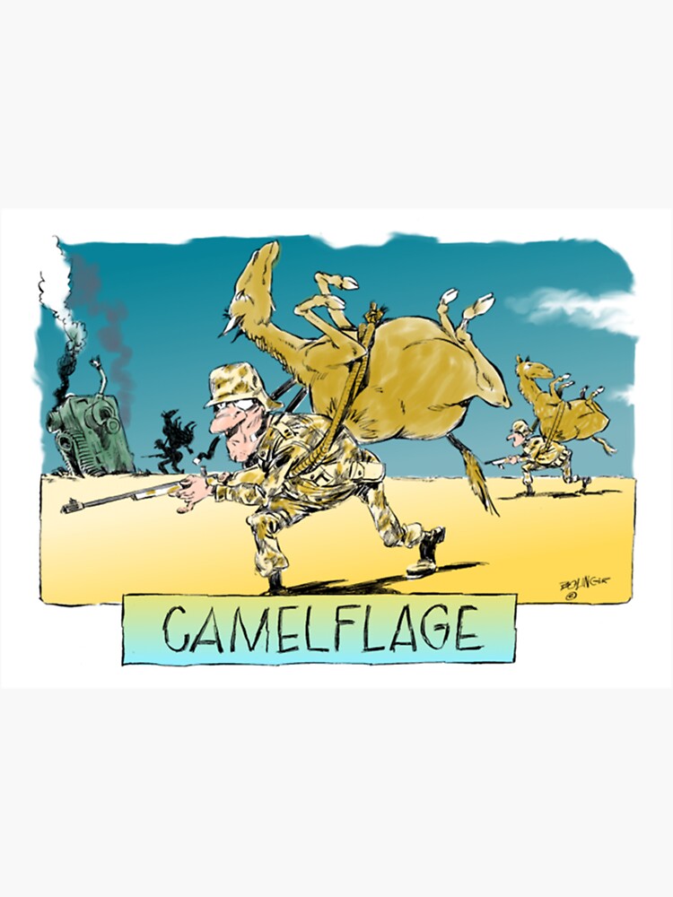 "Camelflage " Sticker by Flagcastle | Redbubble