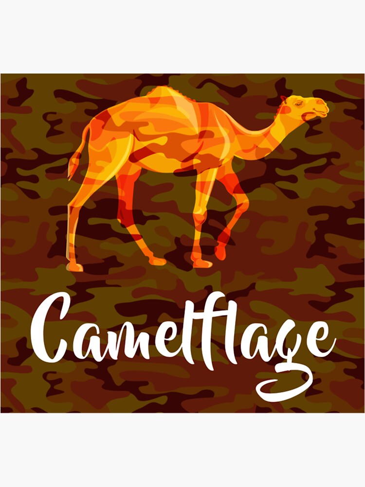 "Camelflage " Sticker by Flagcastle | Redbubble