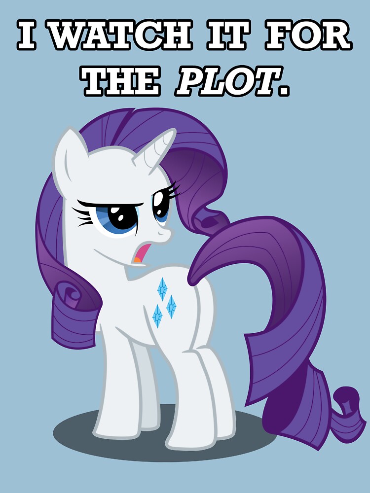 "For the Plot (Rarity)" T-shirt for Sale by vigorousjammer | Redbubble ...