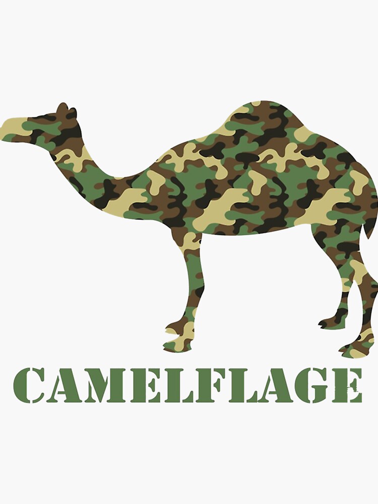 "Camelflage camel " Sticker by Flagcastle | Redbubble