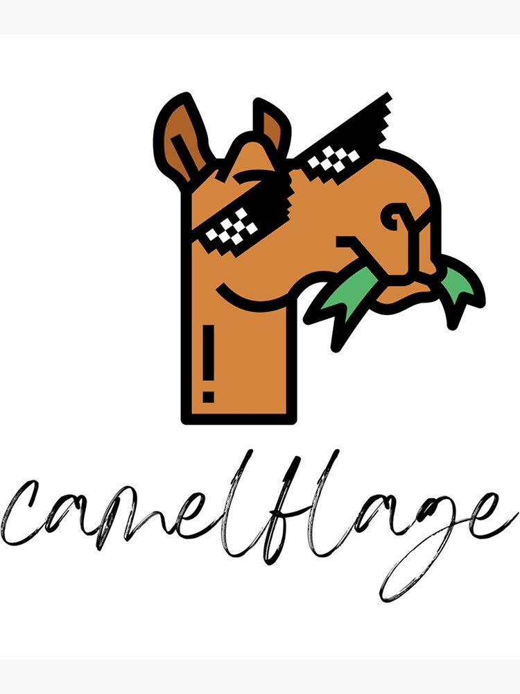 "Camelflage Camoflage Camel " Poster for Sale by Flagcastle | Redbubble