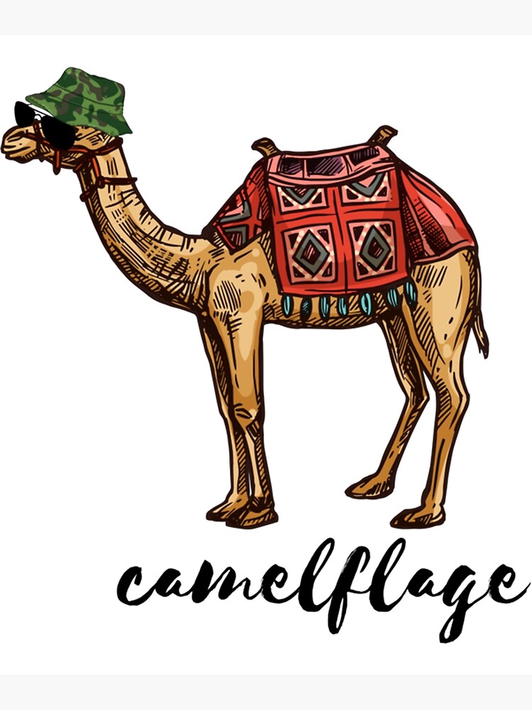 "Camelflage Camoflage Camel " Poster for Sale by Flagcastle | Redbubble