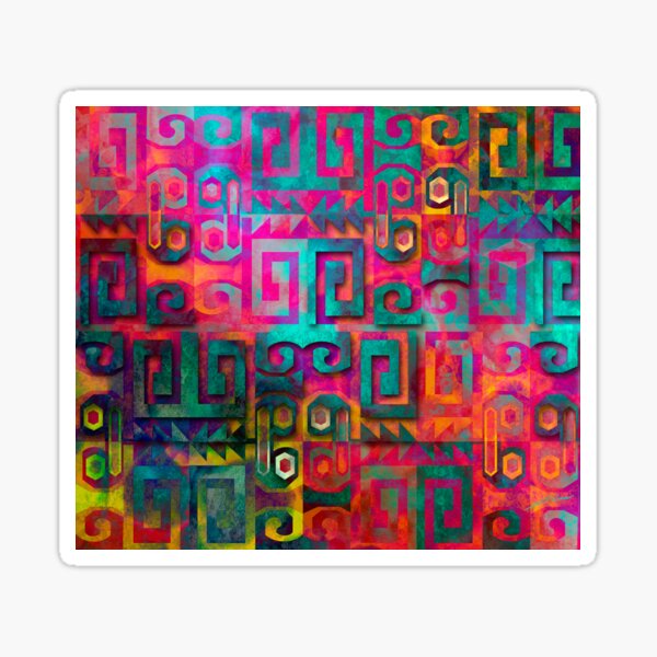 "Wari Colorful" Sticker by ElsaDesign | Redbubble