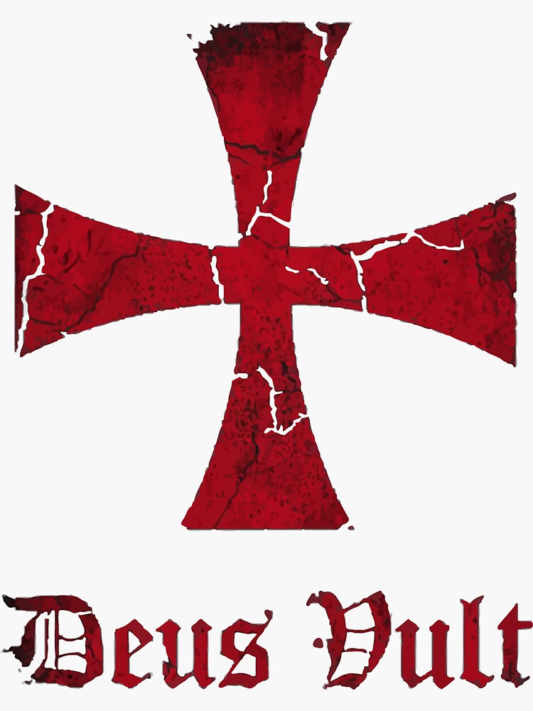 Deus Vult Sticker HOF Trading Deus Vult Templar Crusader Sigil Vinyl ...