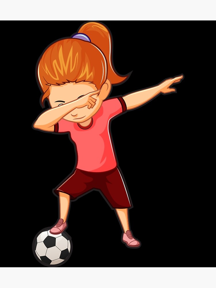 Soccer Shirt For Girls Funny Dabbing Dab Dance Soccer Ball Sticker