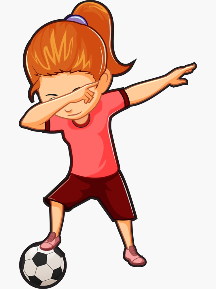 Soccer Shirt For Girls Funny Dabbing Dab Dance Soccer Ball Sticker
