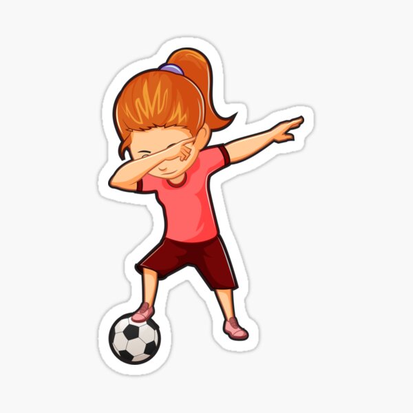 Soccer Shirt For Girls Funny Dabbing Dab Dance Soccer Ball Sticker