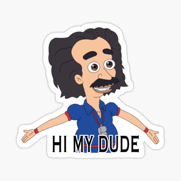 "Coach Steve Big Mouth Classic" Sticker by tlebowitzgracia | Redbubble