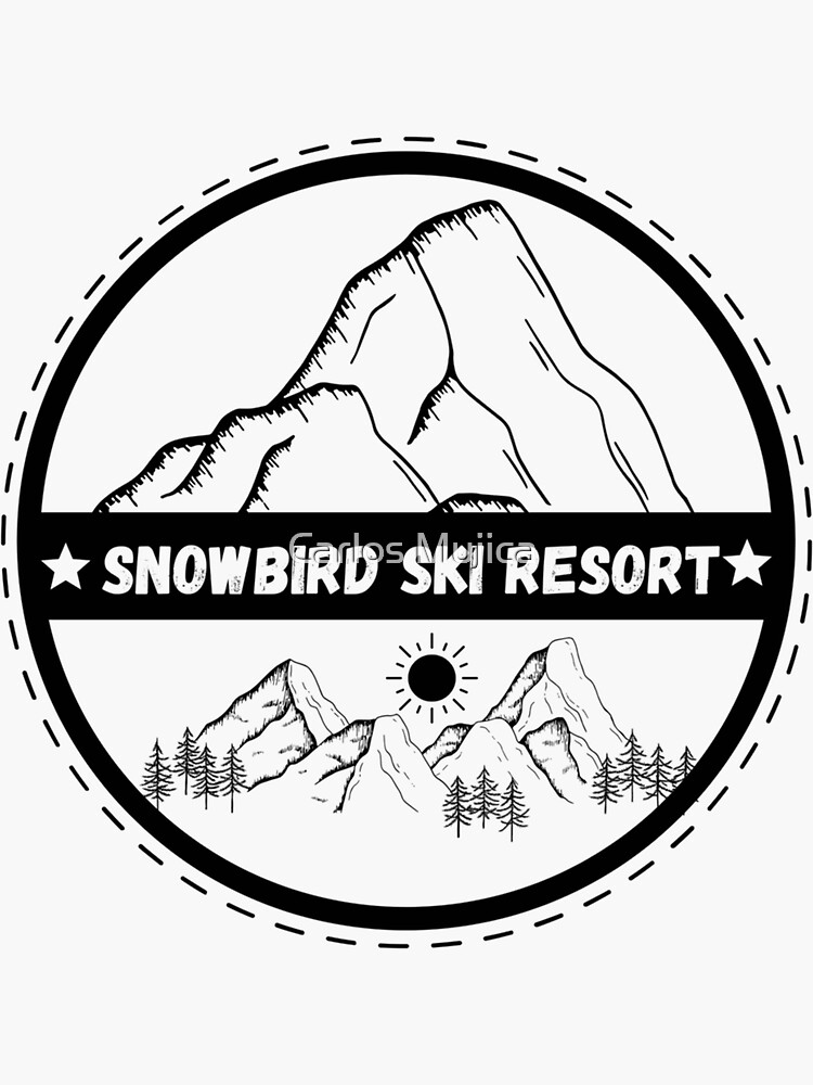 "Snowbird ski resort" Sticker for Sale by Artexm | Redbubble