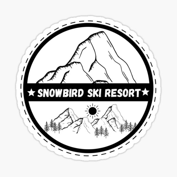 "Snowbird ski resort" Sticker for Sale by Artexm | Redbubble