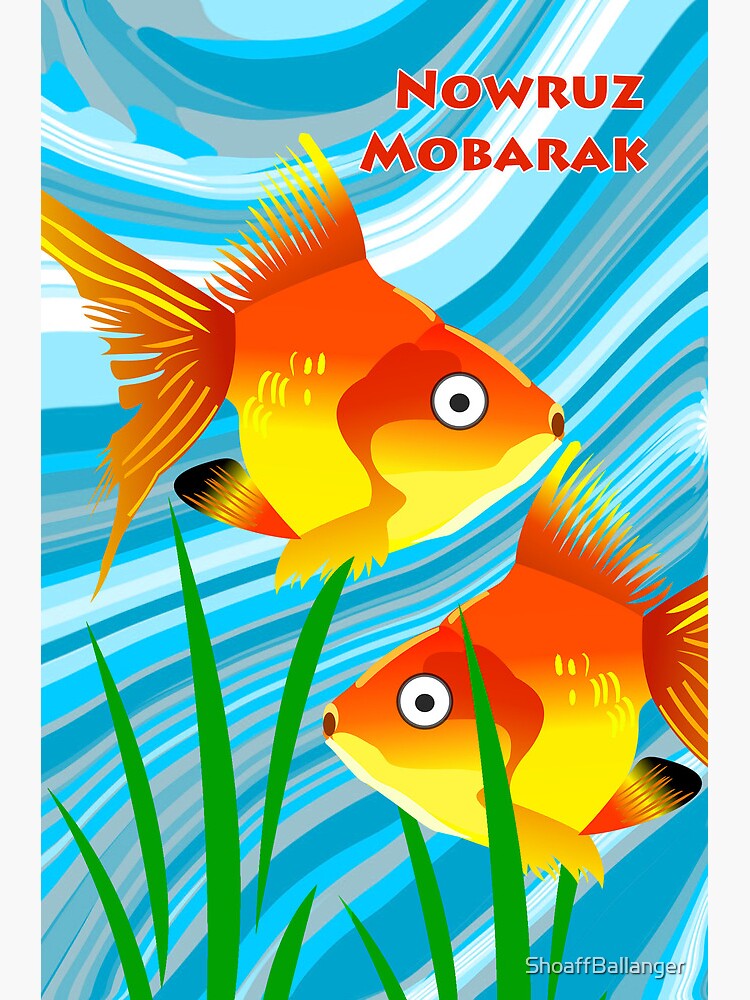"Nowruz Mobarak Persian New Year Goldfish" Canvas Print by ...