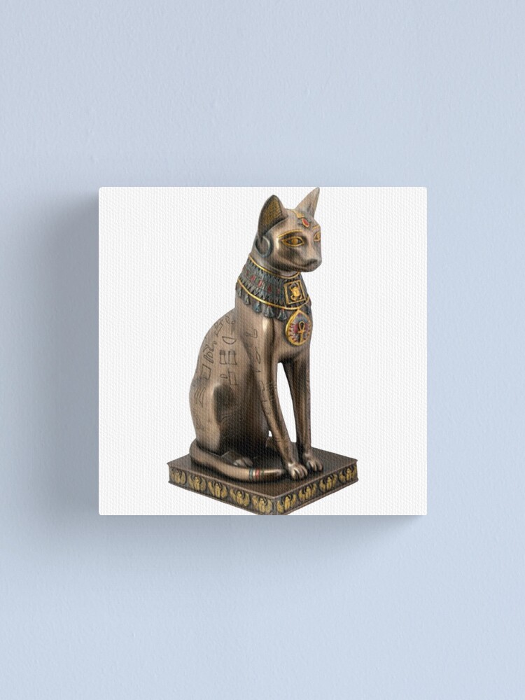 Lienzo «Estatua de la estatua de Bastet del gato del antiguo Egipto ...