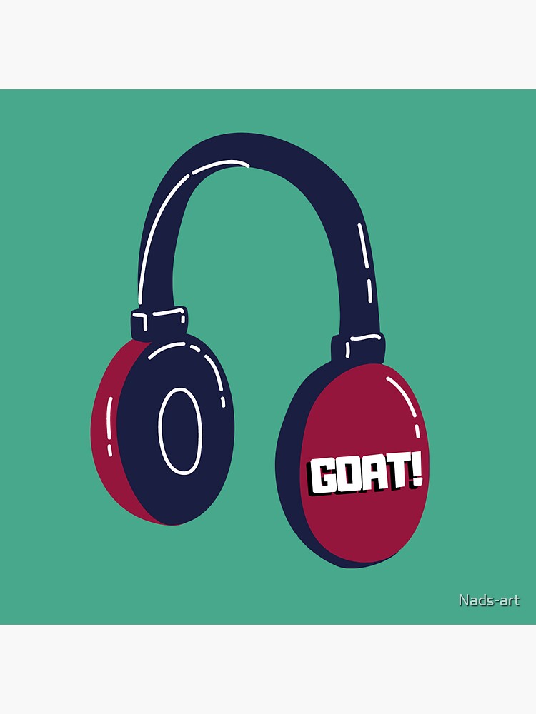 "Goat headphones" Sticker for Sale by Nads-art | Redbubble