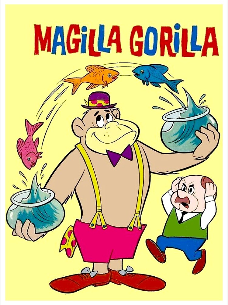 "MAGILLA GORILLA : Vintage Cartoon Abstract Character Print" Poster for ...