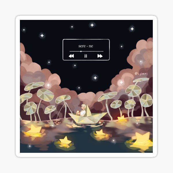 "Serenity" Sticker by Lyliee | Redbubble