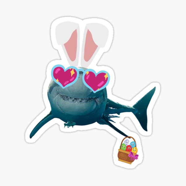 "Easter Shark - Cool Easter Animal - Easter Holidays" Sticker by ...